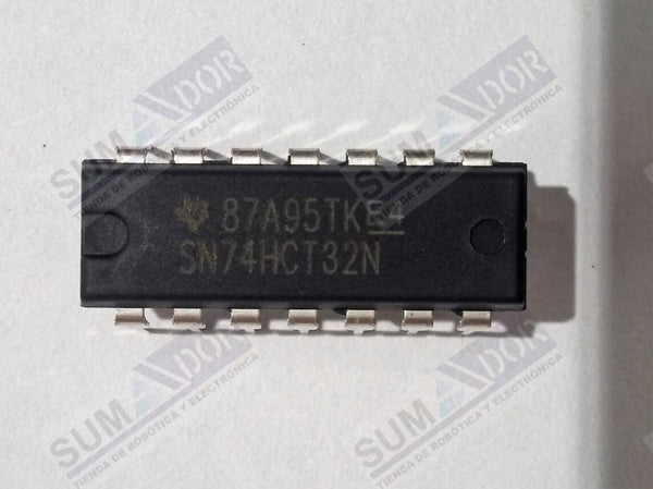 Compuerta lógica OR 7432 (SN74LS32N) – Sumador. Robótica y electrónica.