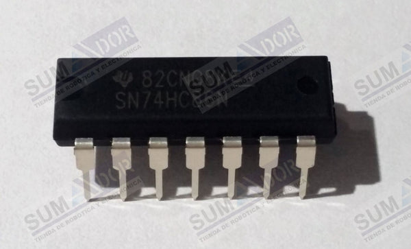 Compuerta lógica XOR 7486 (SN74HC86N) – Sumador. Robótica y electrónica.